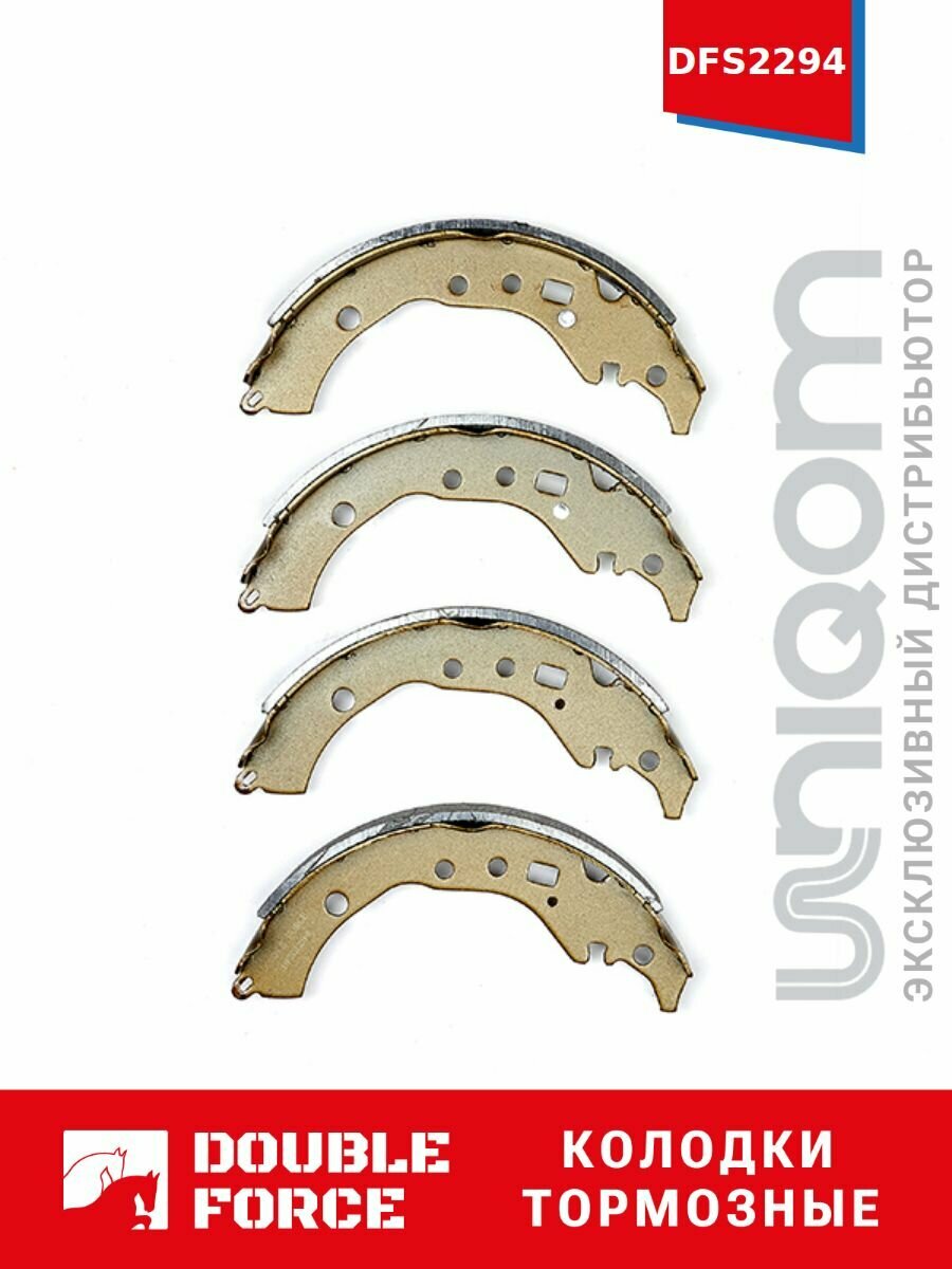 Колодки тормозные задние барабанные TOYOTA ALLION 2007 -, Aqua 2011 -, COROLLA 2006 -, ist 2007-16, PASSO 2008-12, PORTE 2012 -, Premio 2010 -, RACTIS 2005-16 Double Force DFS2294