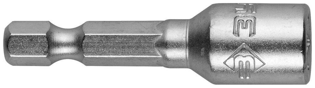 Магнитные биты с торцовой головкой 7х45 мм ЗУБР 2 шт Cr-Mo сталь хвостовик Е 1/4 отверстие для подвеса