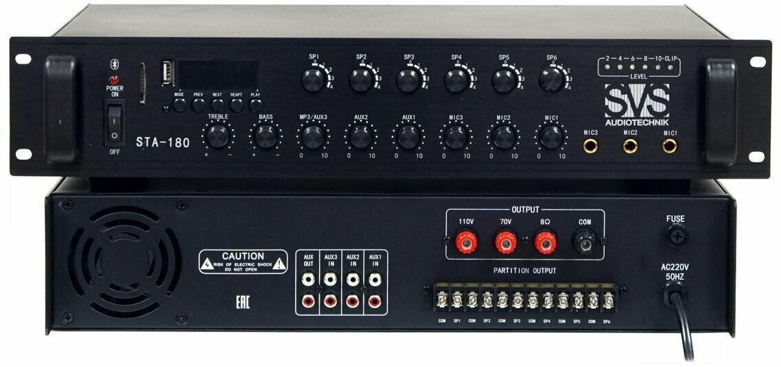 Усилитель трансляционный зональный SVS Audiotechnik STA-180