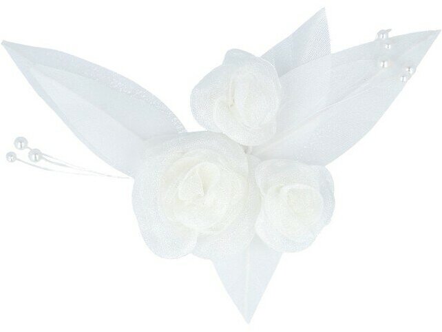 4 4053 кремовая бутоньерка свадебная - стильный мужской аксессуар на торжество