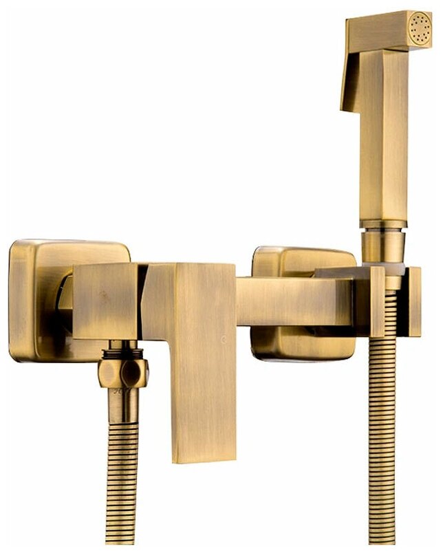 Гигиенический душ со смесителем Haiba HB5513-4 бронза