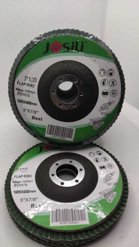 Круг лепестковый торцевой 125х22 мм (КЛТ) Р100 Josili PROFI зелёный 15600-127