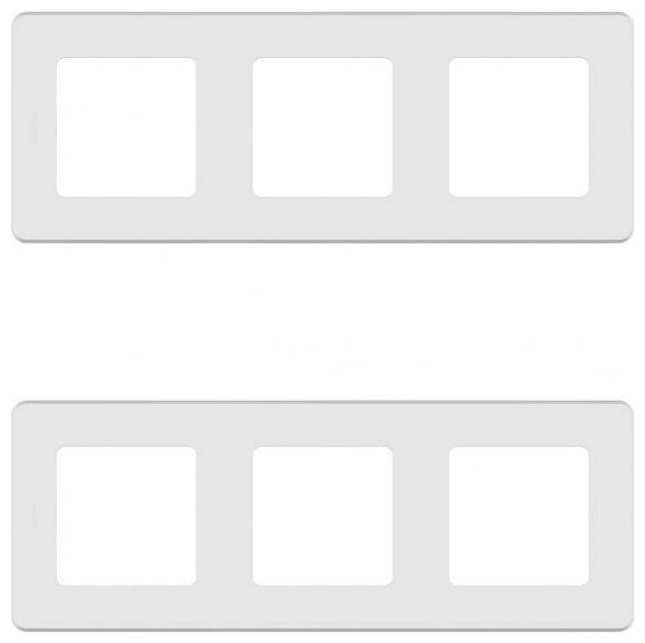 Рамка трехместная Legrand Inspiria универсальная белый (комплект из 2 шт)