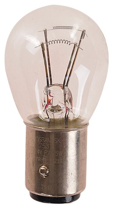 Лампа 24V P21/5W BAY15d двухконтактная OSRAM 7537