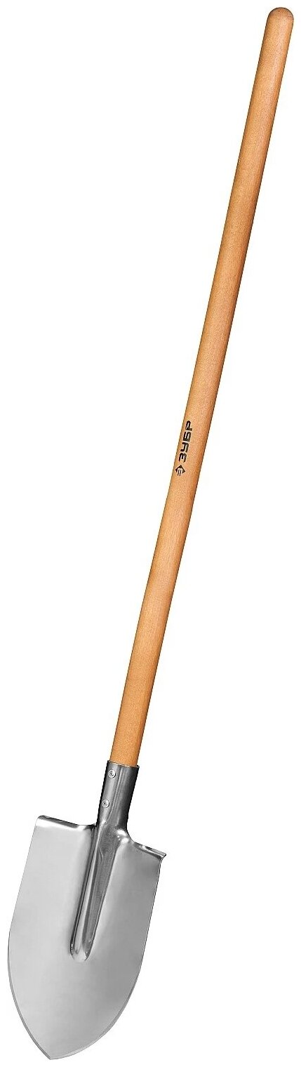 Лопата "Мастер-НС" штыковая из нержавеющей стали, деревянный черенок, ЗУБР