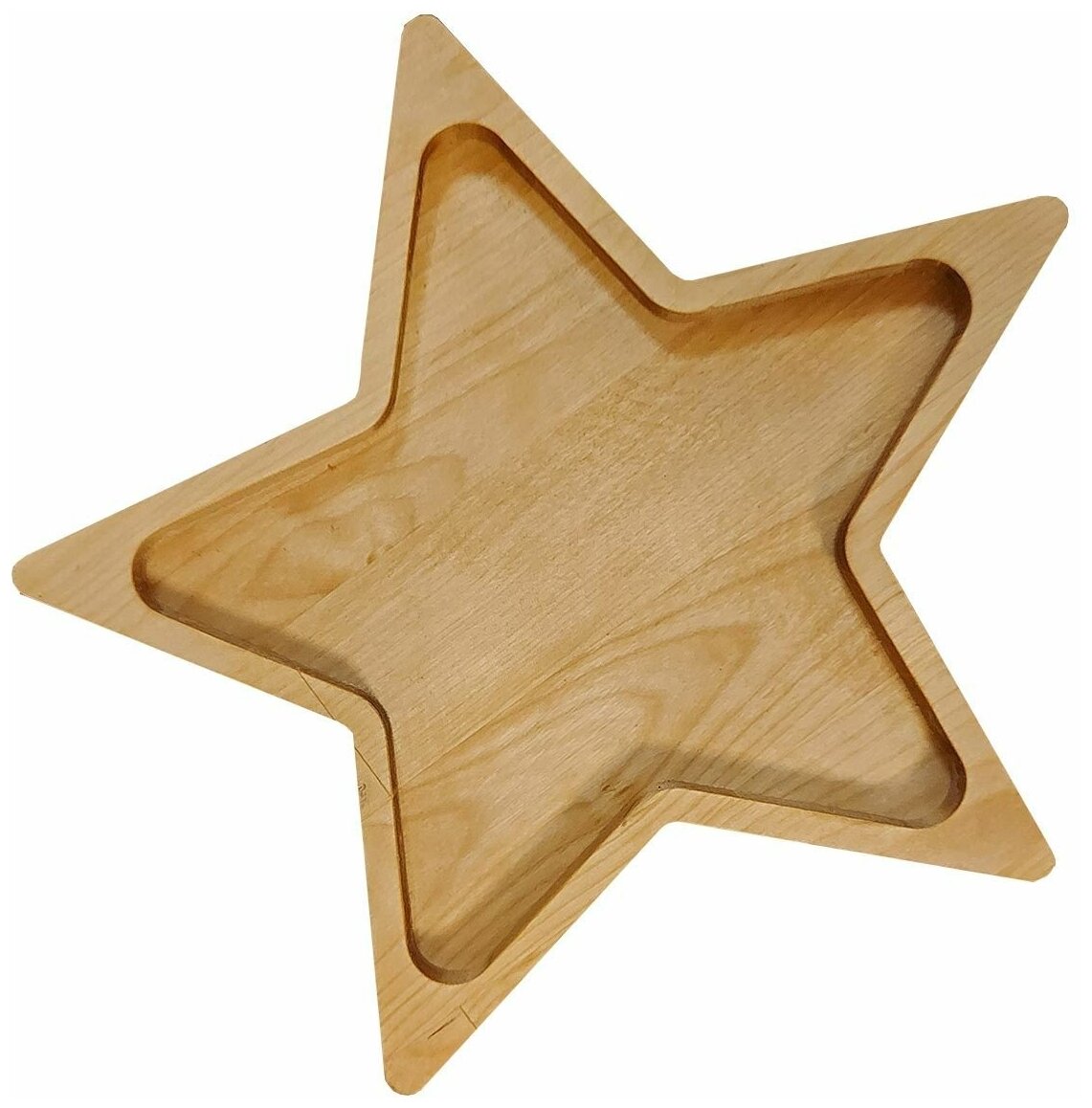 Менажница "Звёздочка" 25х25х1,8 см, массив берёзы, покрыта маслом 370636m