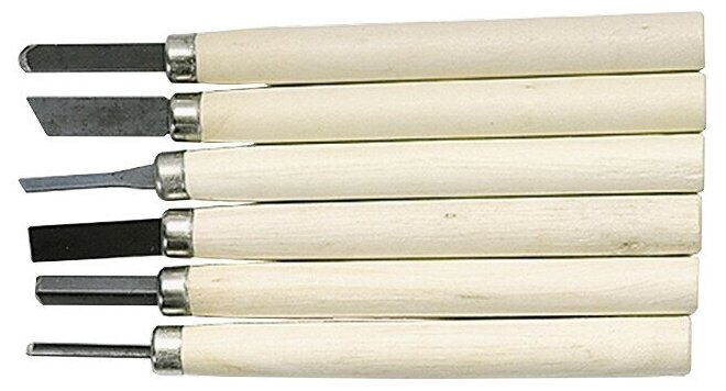 SPARTA набор резцов по дереву 6 шт для обработки древесины и резов разных профилей