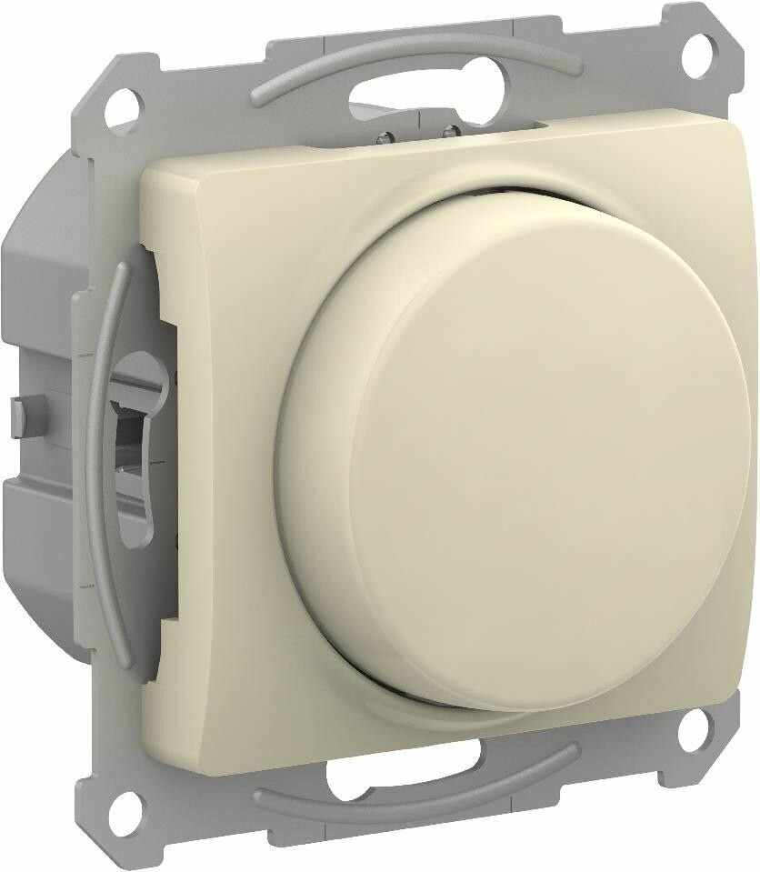 SE Glossa Беж Светорегулятор (диммер) повор-нажим, LED, RC, 400Вт, мех.
