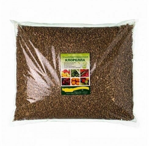 Хлорелла гранулированная 6 л. Натуральный продукт длительного действия для истощенной почвы. Подходит для любых видов культур, укрепляет корни, повышает урожайность
