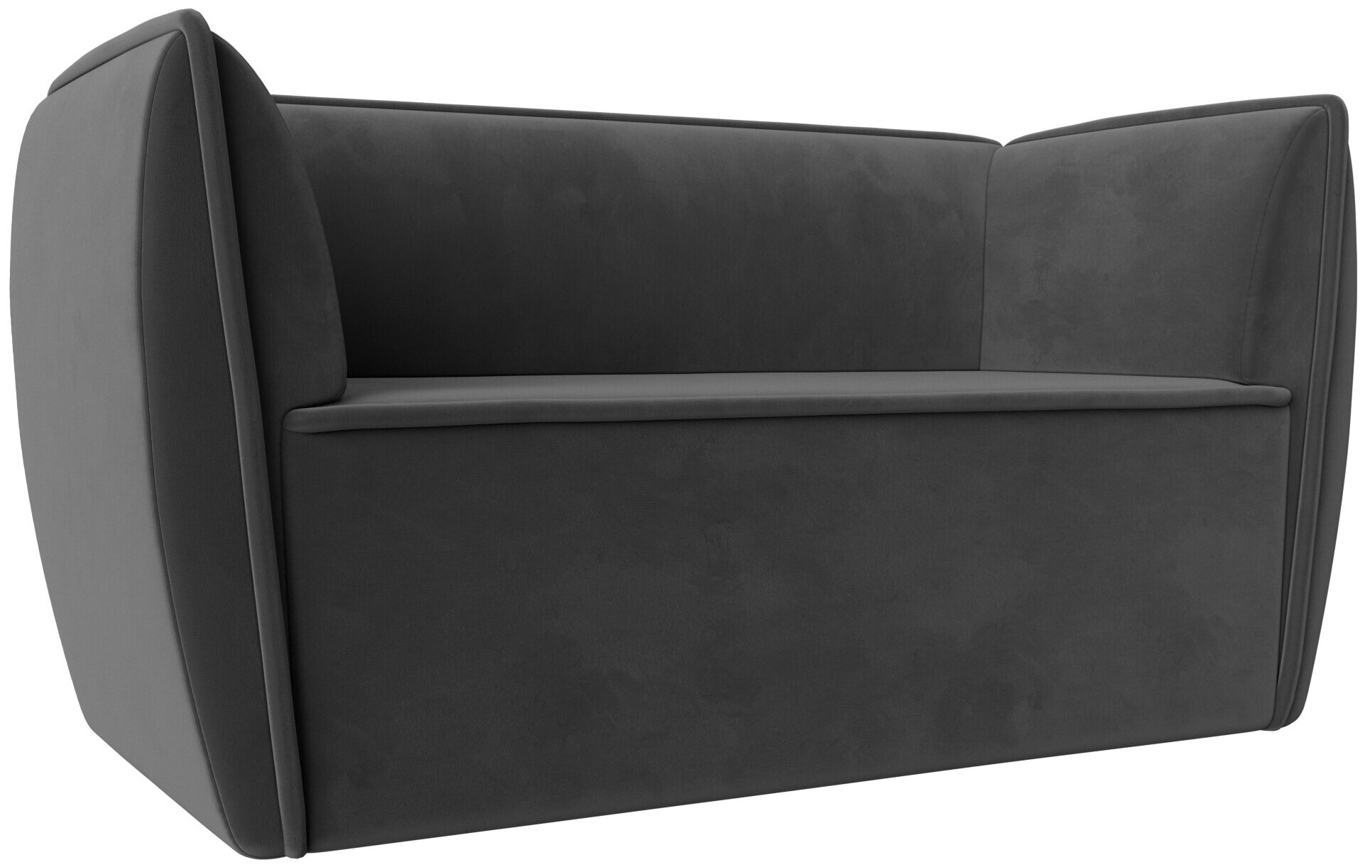 Прямой диван Бергамо 2-х местный, Велюр, Модель 112039