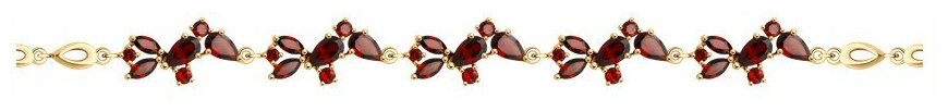 Браслет, красное золото, 585 проба, гранат
