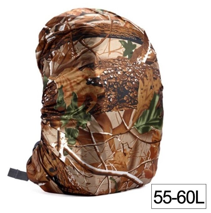 Водонепроницаемый чехол - накидка дождевик для рюкзака 55 - 60 литров камуфляж