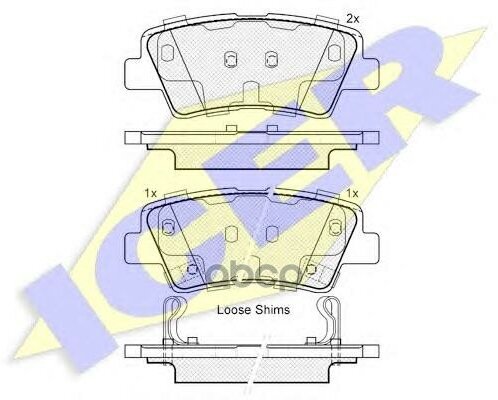 Колодки тормозные Kia Soul; Hyundai Solaris 1.6 CVVT 09- задние ICER Icer арт. 181976
