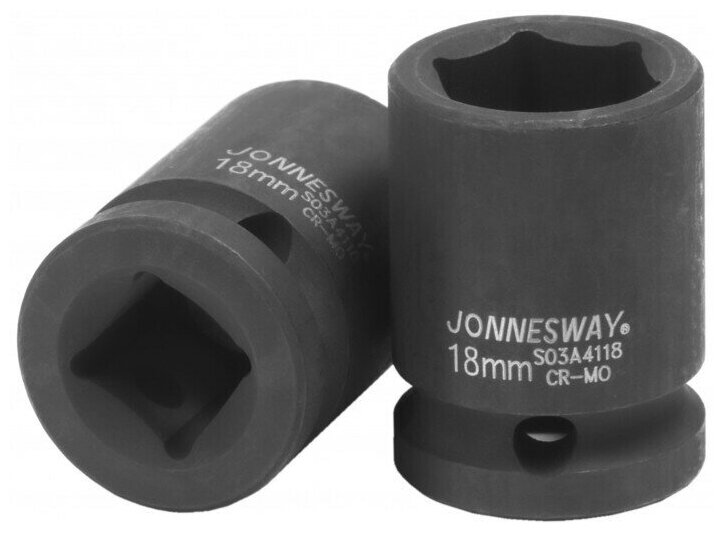 Головка торцевая ударная 1/2"DR, 18 мм, S03A4118, Jonnesway