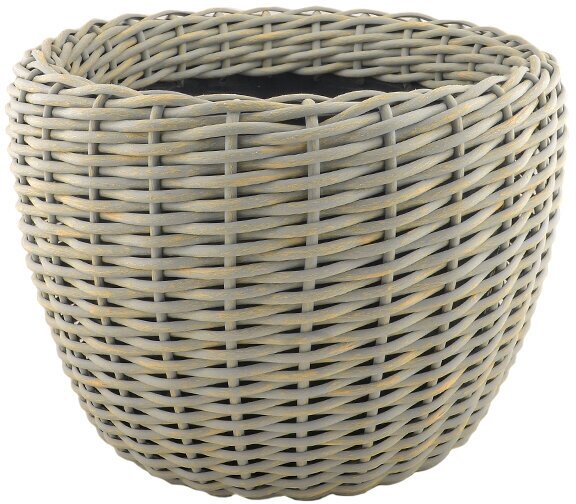 Кашпо 'Verda Line' для цветов из ротанга,12 л d=260 мм, виноградная лоза