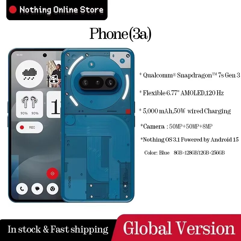 Смартфон NOTHING Phone (3a), 12/256ГБ, global