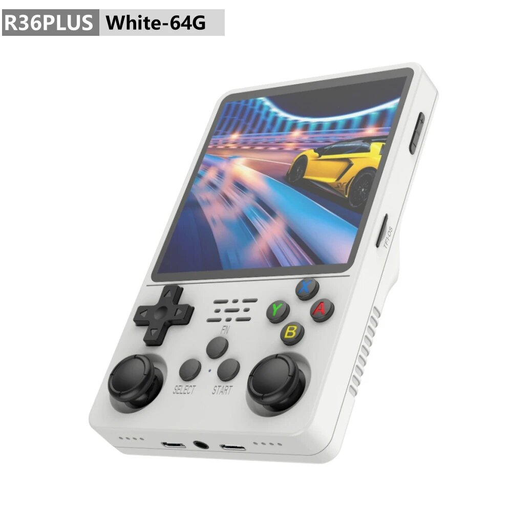 BOYHOM R36S Plus эмулятор игровой консоли 4 дюйма 64ГБ/128ГБ White-64G