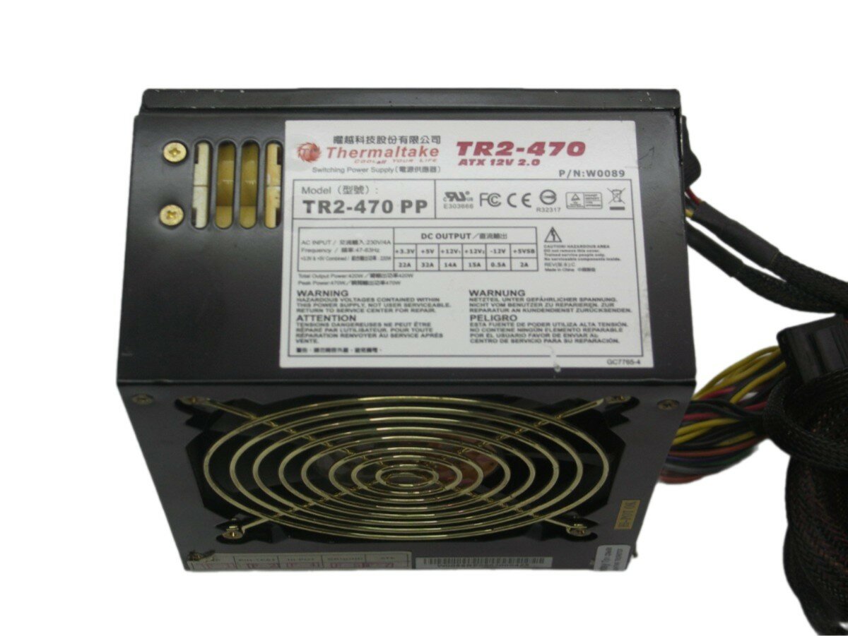 Блок питания 470W Thermaltake TR2-470 PP 24+4/6PCI-E/4SATA/120fan ATX