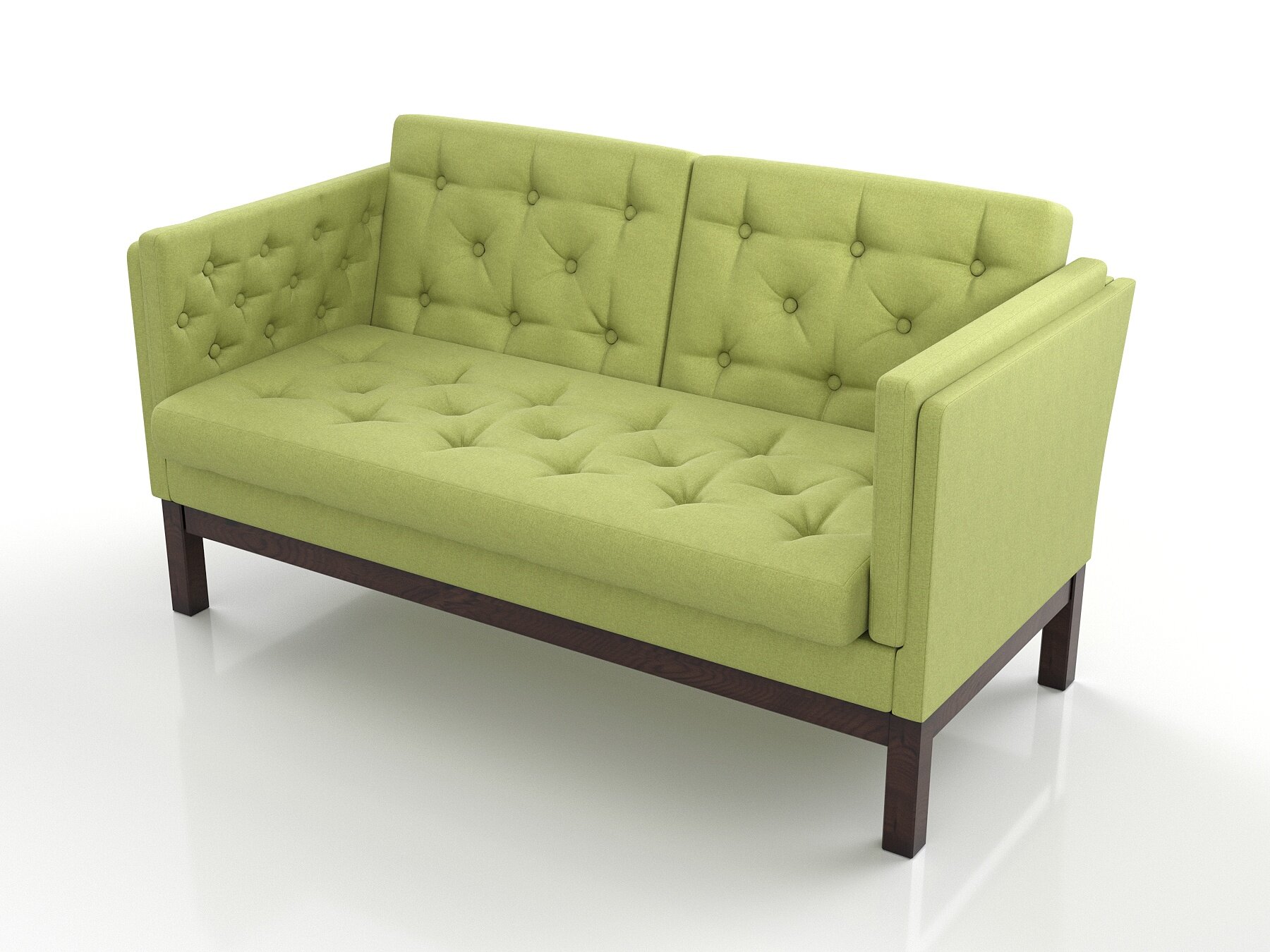 Мини диван Arsko Айверс-М зеленый, рогожка, в гостиную, в прихожую, на балкон, скандинавский лофт