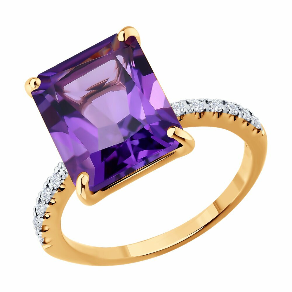 Кольцо, красное золото, 585 проба