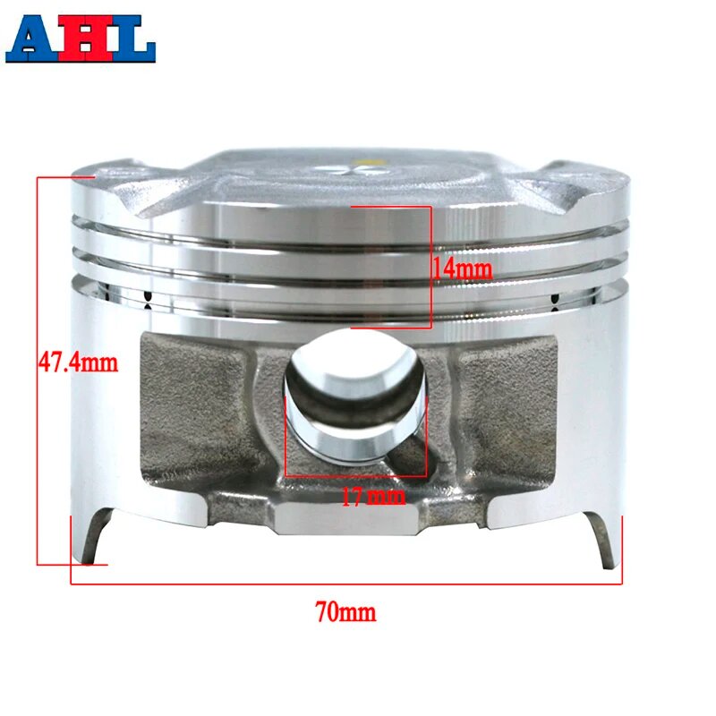 Запчасти для двигателя мотоцикла Honda AX-1 250, NX250, XL250, KW3, AX 1, STD ~ + 50, размер отверстия цилиндра 70 мм, 70,25, 70,50, комплект поршней и колец 70mm