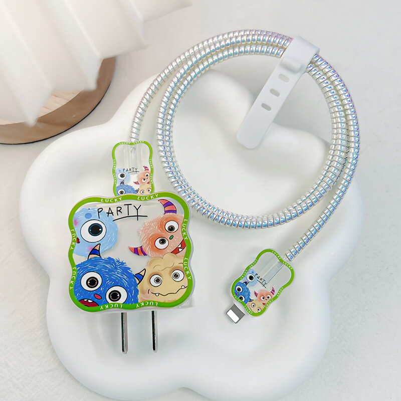 Защитный чехол для зарядного устройства, для Apple, с лазерной белой линией