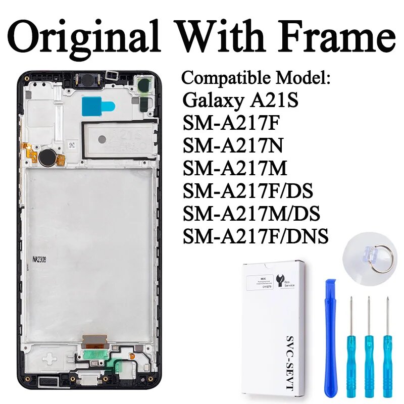 SM-A217F SM-A217F/DS Премиум ЖК-дисплей для Samsung Galaxy A21S дисплей сенсорный экран дигитайзер панель в сборе для Samsung A217 экран Original With Frame