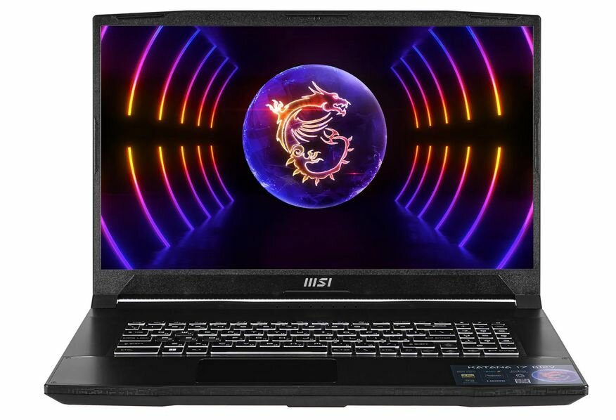 17,3" Ноутбук MSI GF76 Katana 17 B12VGK-275XRU (9S7-17L541-275) черный - 1920x1080, IPS, Intel Core i7-12650H, ядра: 10 x 2,3 ГГц, 16 ГБ, SSD 1024 ГБ, NVIDIA GeForce RTX 4070 8 ГБ, Windows 10 Pro