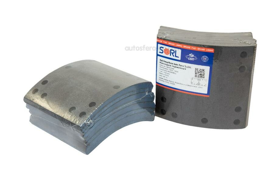 SORL HM5635AB накладка тормозная! к-т 8шт+заклепки 96шт 419x178 STD(19033)\ ROR