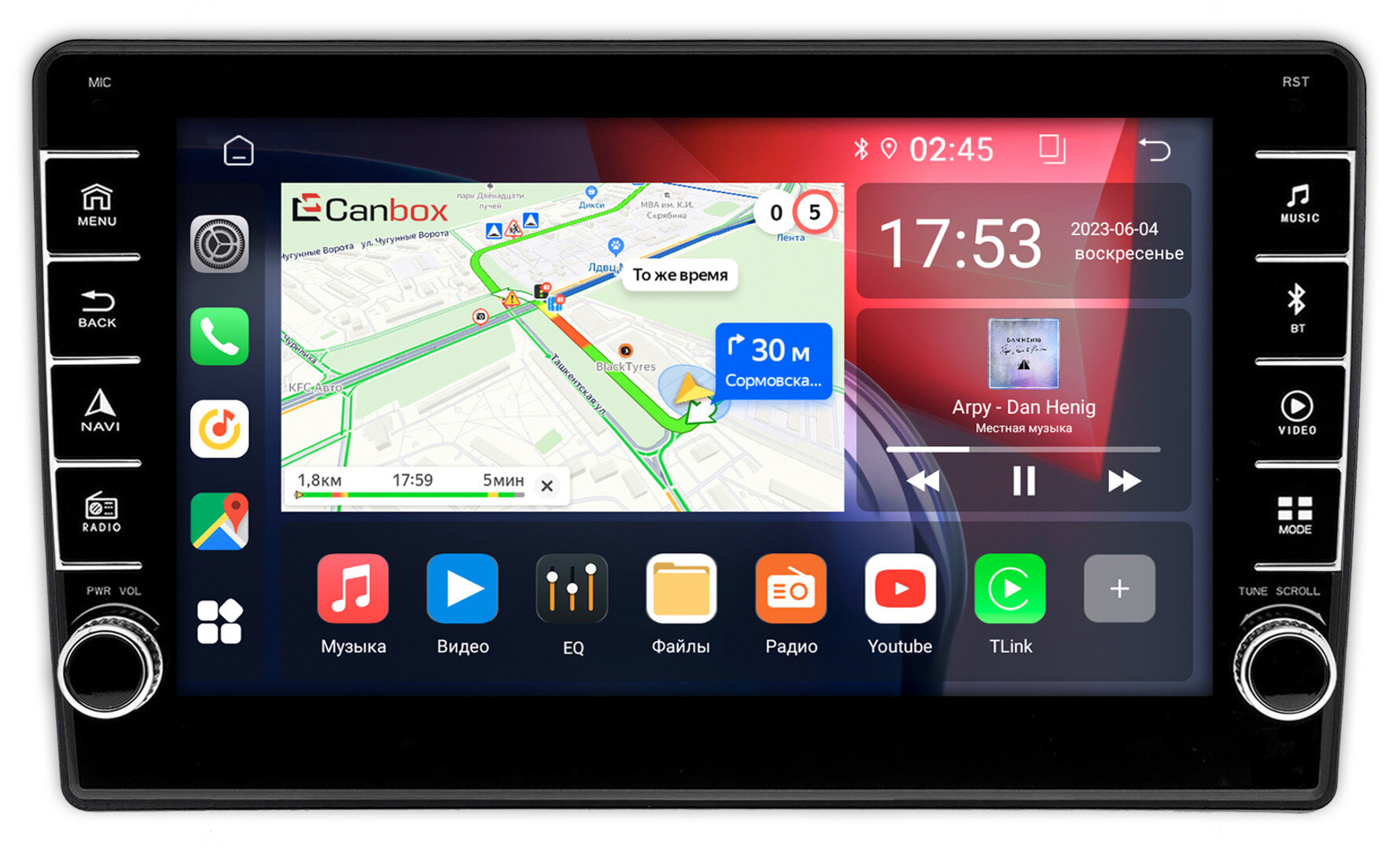 Штатная магнитола Canbox BGT9-1741 Toyota Sai 2013-2017 (авто без монитора) Android 10 (IPS, DSP, CarPlay)