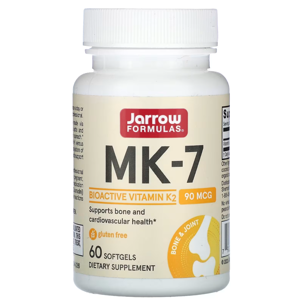 Jarrow Formulas MK-7 90 mcg, 60 softgels/"МК-7 90 мкг" 60 жел. капс.