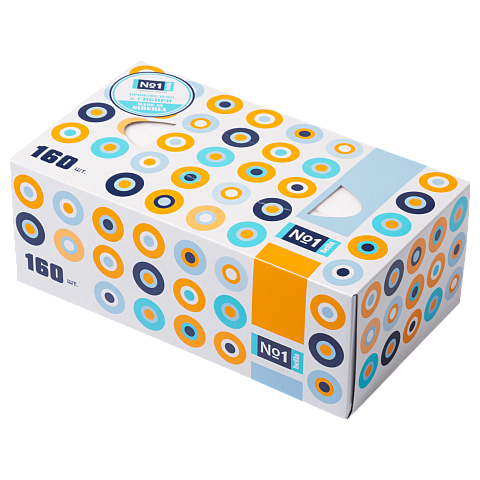 Платочки бумажные BELLA №1 160шт Универсальные