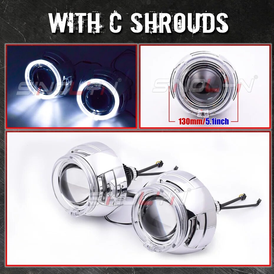 Sinolyn H4 LED линзы с C Shrouds 3 дюйма