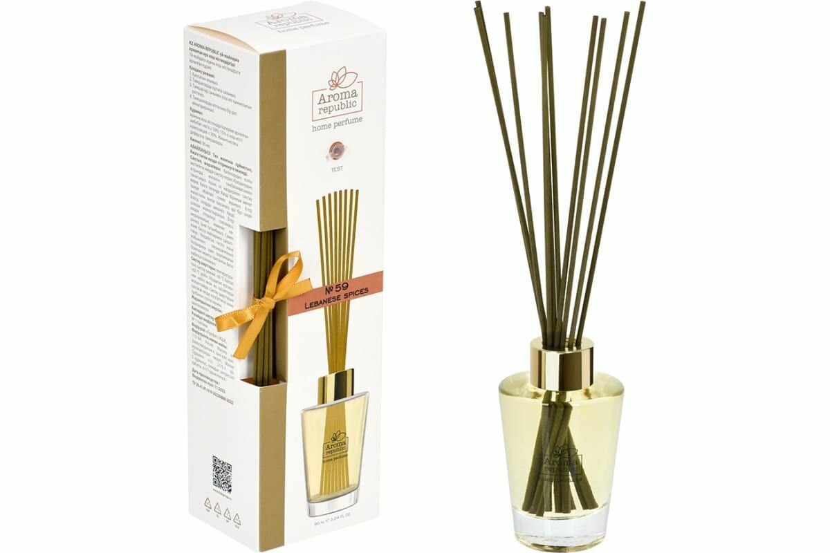 Aroma republic Ароматический диффузор в стеклянном флаконе, №59 Lebanese spices, 90 мл