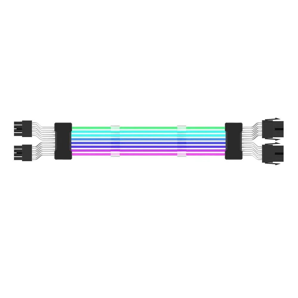 ARGB Удлинительный кабель питания 24+8 пин 2X8pin Black