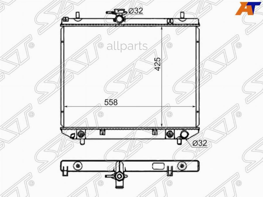 SAT DA0001-07 Радиатор Daihatsu Terios 06- / Toyota Lite Ace 08-20 / Rush 06-16