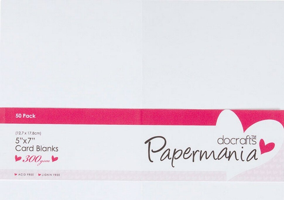 #PMA150630 Набор заготовок для открыток 12.7 х 17.8 см Docrafts 50 шт