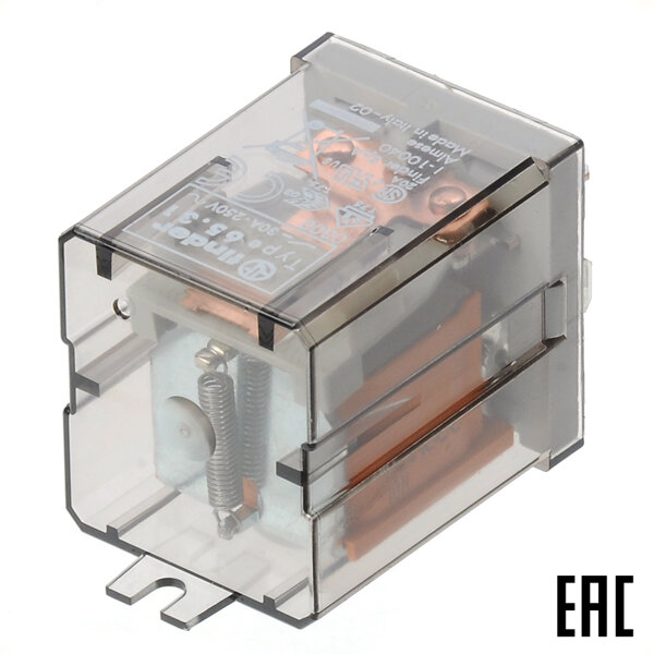 Реле промежуточное силовое 65.31.8.230.0300 230В AC 30А 1з серия 65 Finder