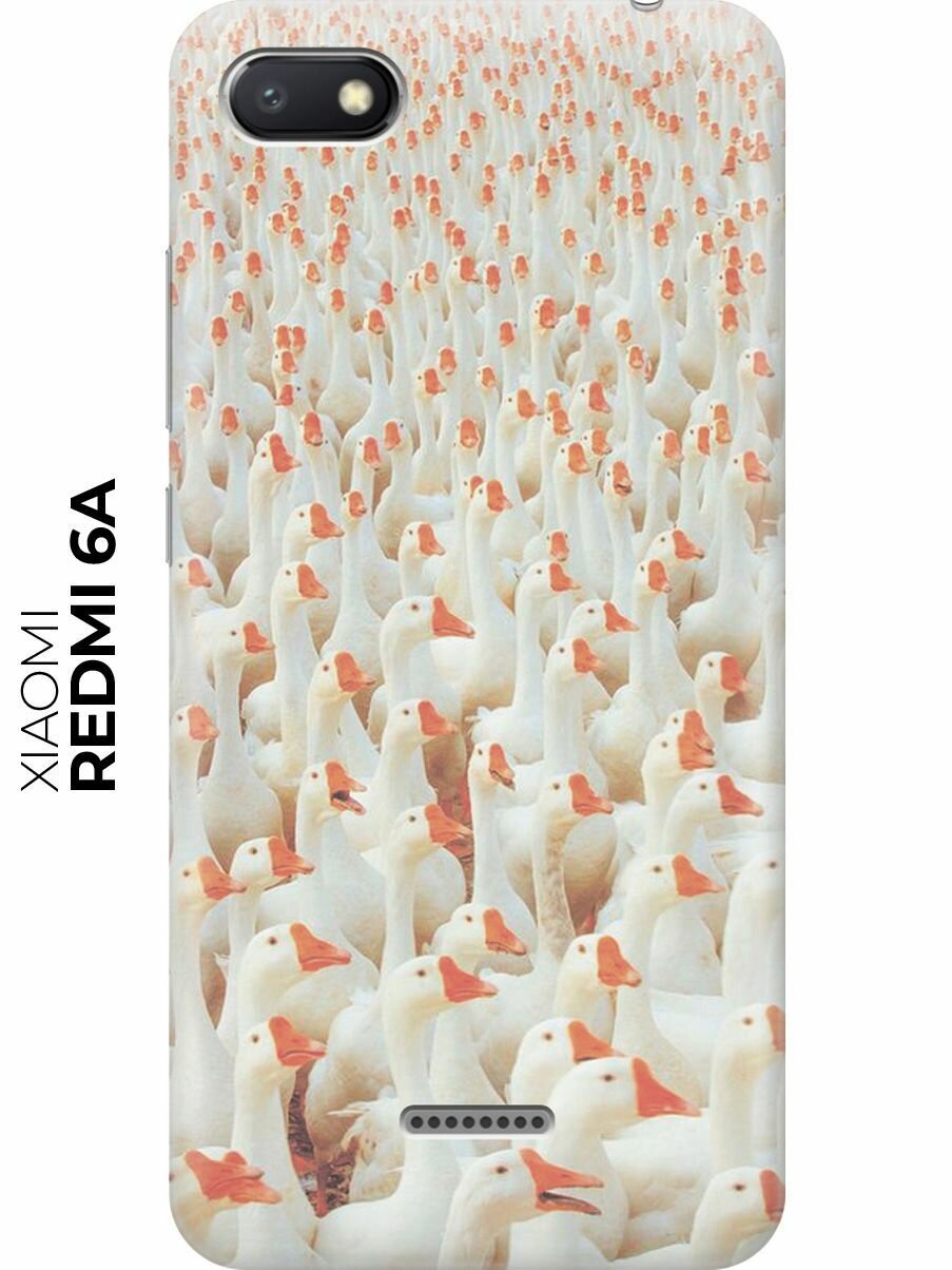 Силиконовый чехол Миграция гусей на Xiaomi Redmi 6A / Сяоми Редми 6А