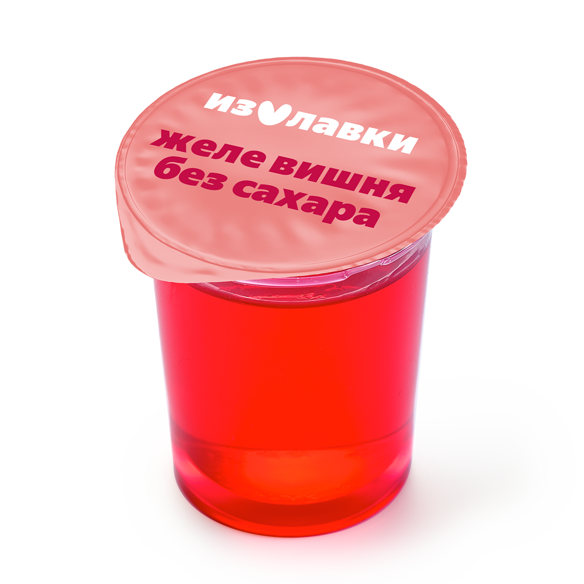 Желе "Из Лавки", без сахара, вишневый вкус, 125 г, в пластиковом стакане