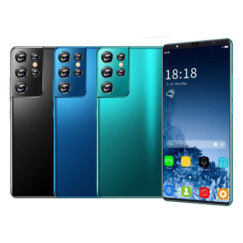 Смартфон "S21U", 6.3", 5G, Android 1+4, 4+64 ГБ, черный