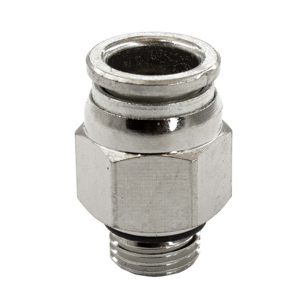 Пневмофитинг цанговый прямой Cn-I-1/4M-12 для полиуретановых и рильсановых трубок, Арт. 4935