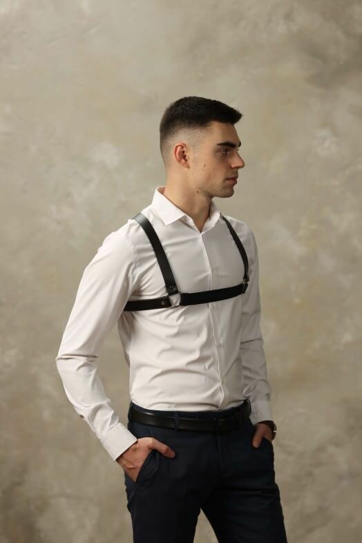 Портупея мужская 2-в-1 №6 БДСМ Арсенал - чёрная