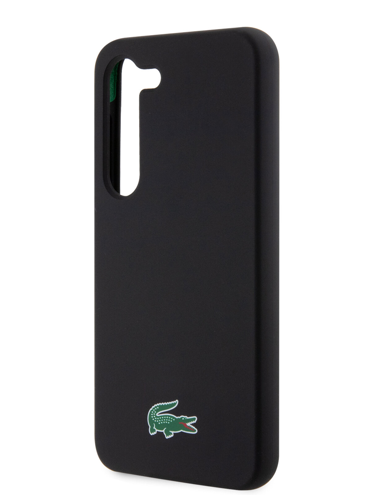 Lacoste для Galaxy S23+ чехол Liquid silicone Croc Logo Hard Black