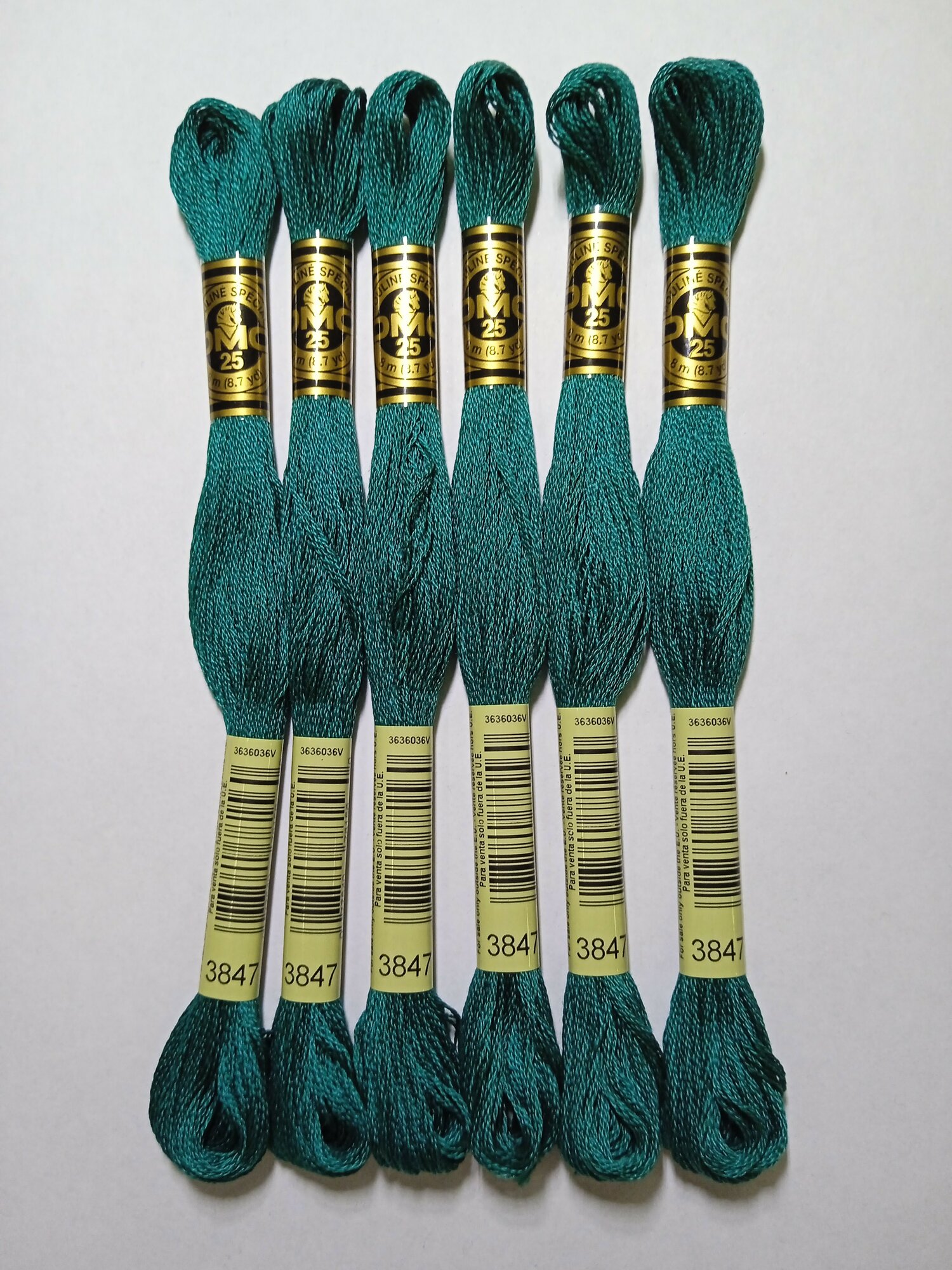 Набор ниток мулине, 8 м, 6 шт DMC-3847_6