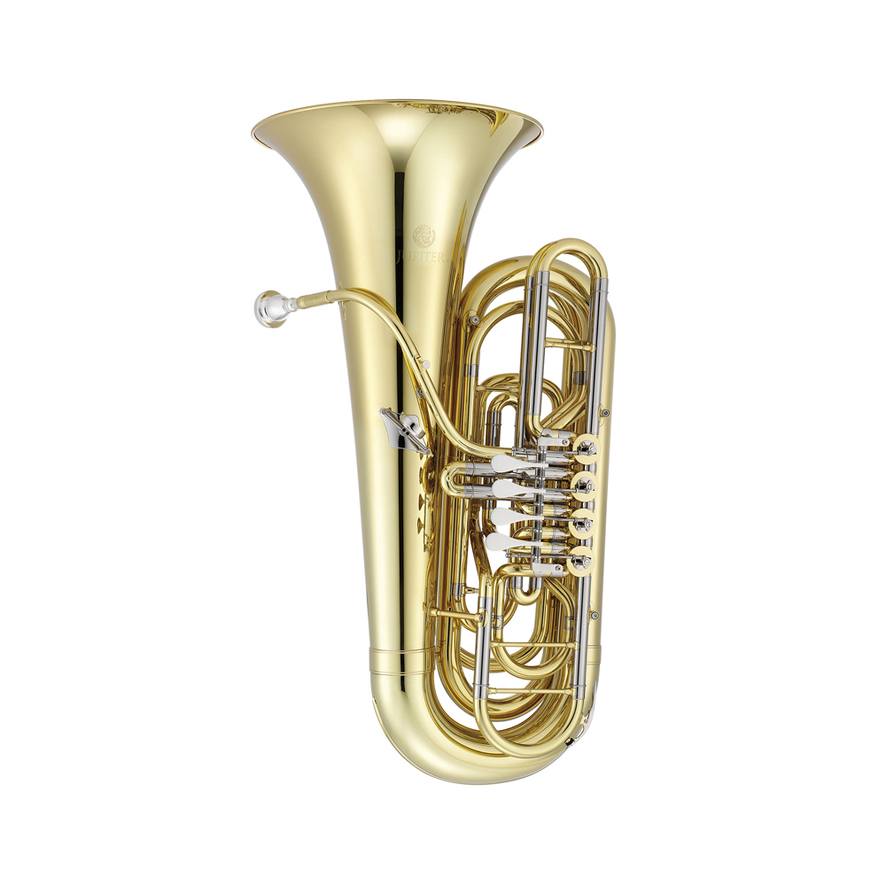 Jupiter JTU1140 Туба BBb, 3/4, мензура 16,8, раструб 366 мм, 4-х вентильная, лакированная, кейс с колесиками JKC-TU82UB