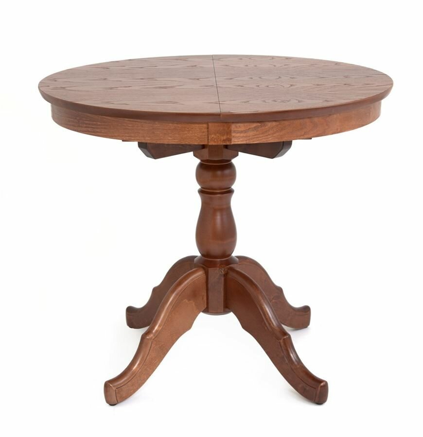 Стол 90 Red Black светлое дерево, дерево, круглая столешница, крестовина