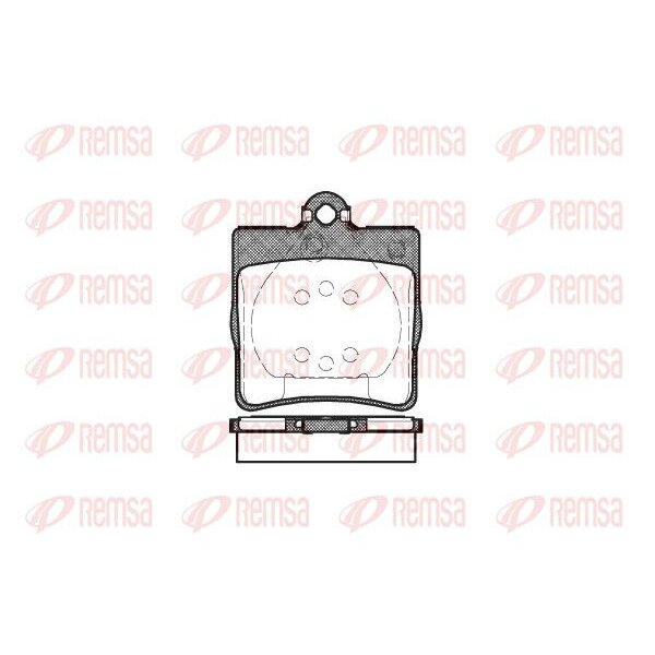 Колодки тормозные задние к-т для автомобиля Mercedes Benz Chrysler, REMSA 0678.00 (1 шт.)