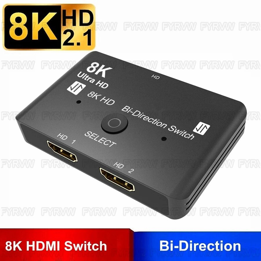 HDMI 2.1 Переключатель 8K 4K 2 в 1 8K