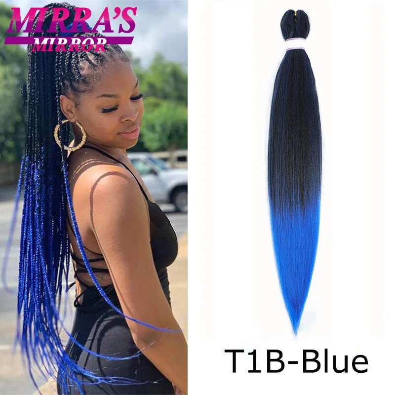 Синтетические косы Ombre Jumbo Braids Mirra's Mirror 1/3/6/8/10 шт 30 дюймов, 1 шт./лот, T1B/синий